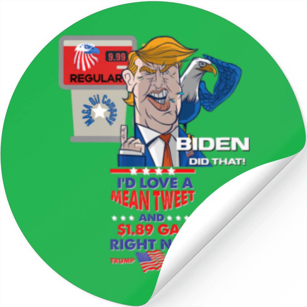 Trump 2024 US Eagle Gas Pump Conservative Anti Lib Stickers