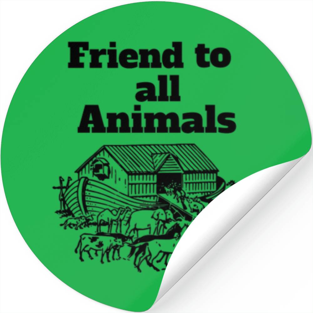 Noah's Ark - Friend To All Animals - Cow Horse Ele Stickers