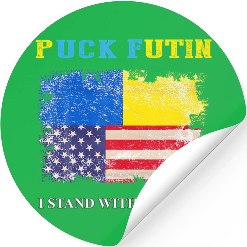 Puck Futin Meme I Stand With Ukraine Ukrainian Lov Stickers