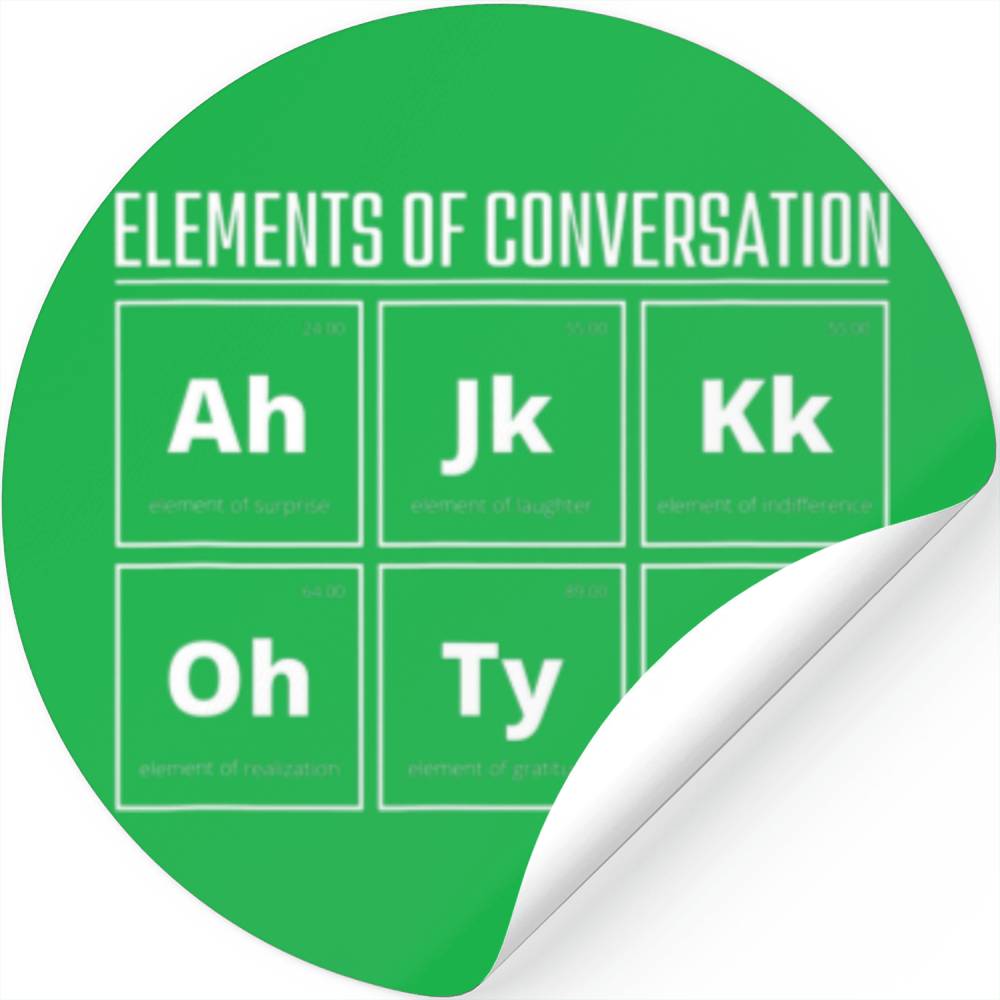 Elements Of Conversation | Periodic Table Of Eleme Stickers
