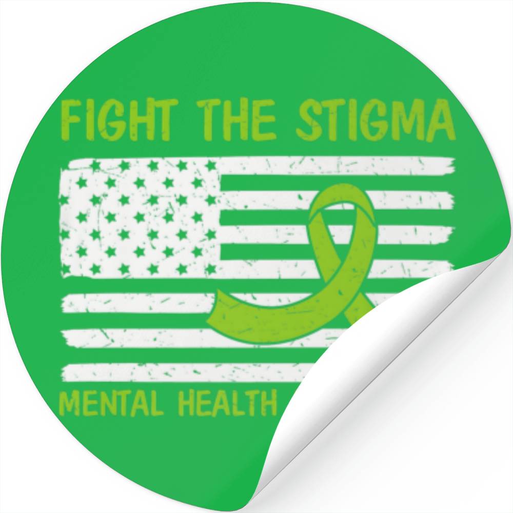 Mental Health Awareness Month Fight The Stigma Ame Stickers