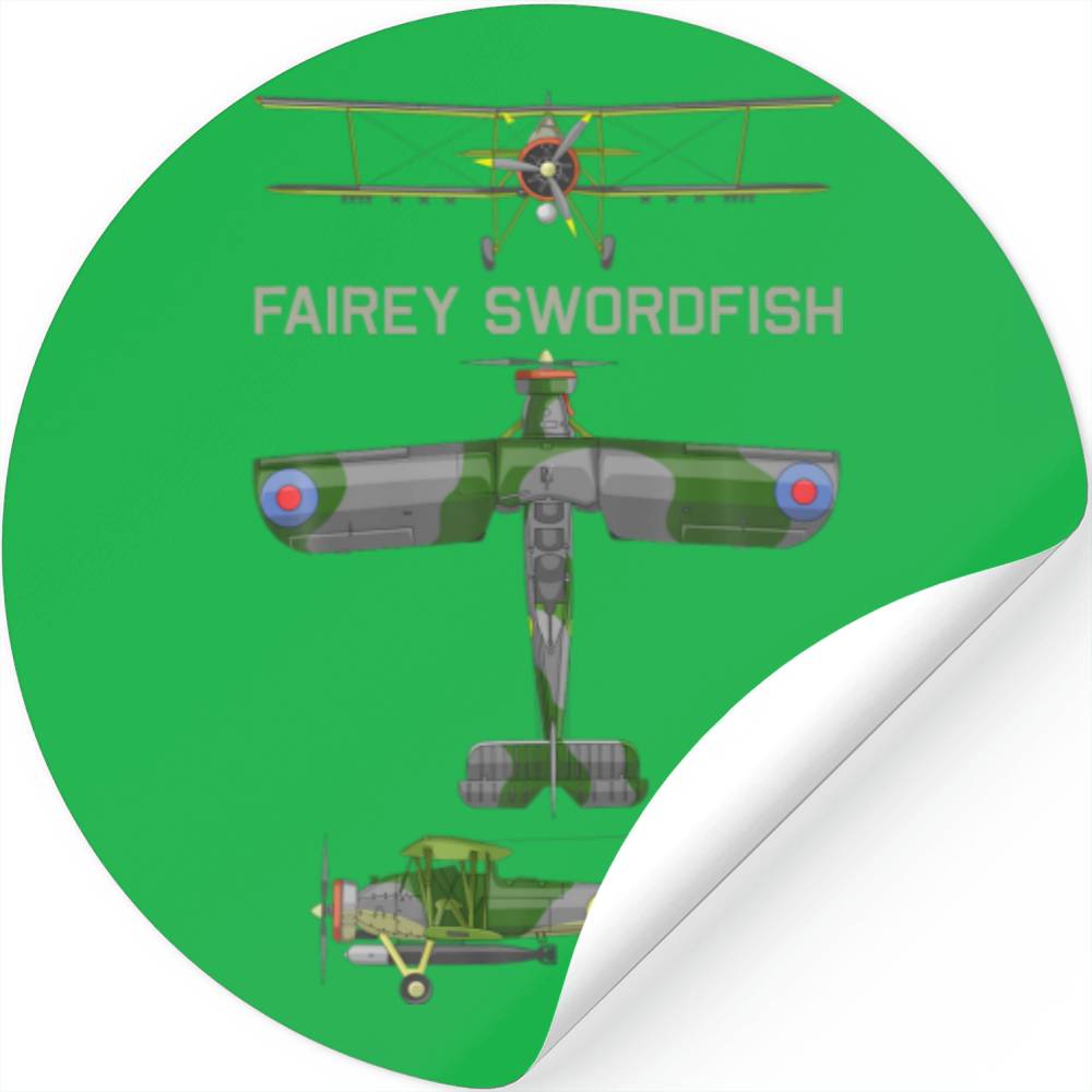 Fairey Swordfish British WW2 Torpedo Bomber Plane Stickers
