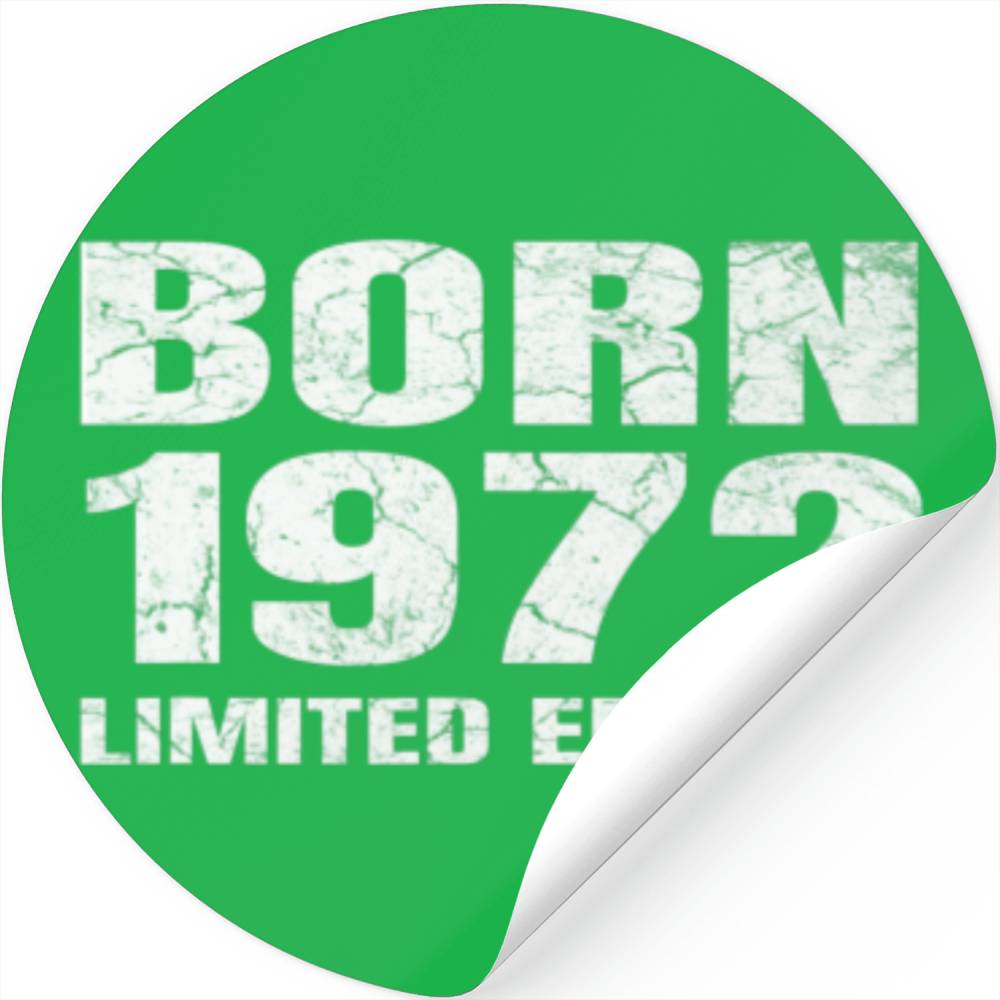Birthday Born 1972 Limited Edition Birthday Stickers