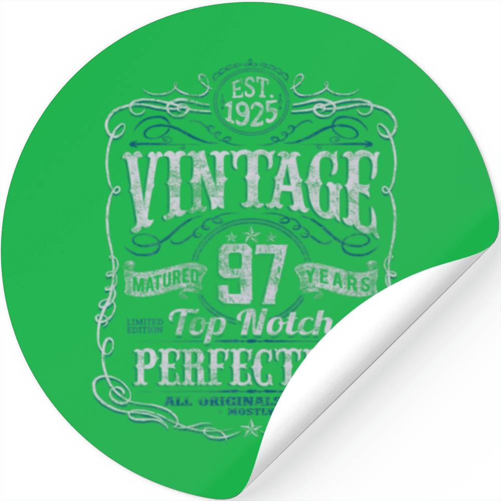 Vintage 1925 Limited Edition 97 Year Old 97Th Birt Stickers