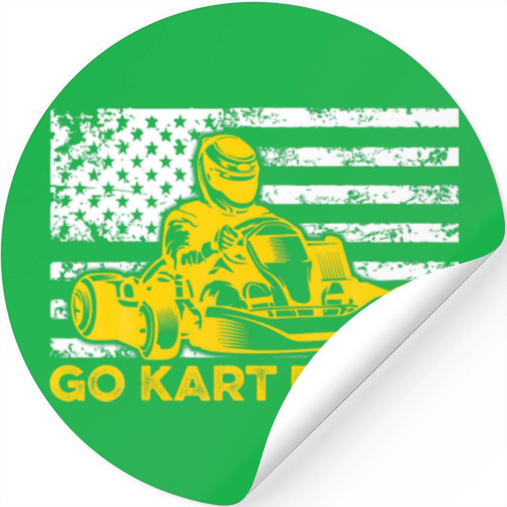 Go Kart Racing Race Karting Go-Cart Racer Stickers