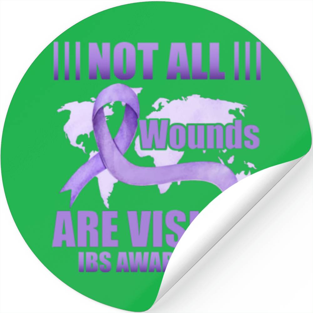 Not All Wounds Are Visible IBS Awareness Stickers