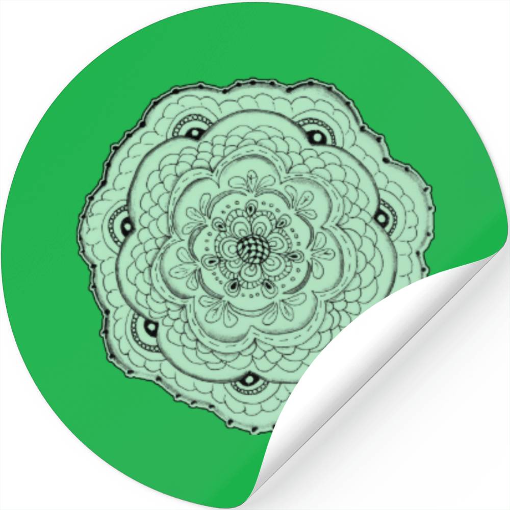 Choose Your Own Color Lacy Crochet Look Flower Stickers