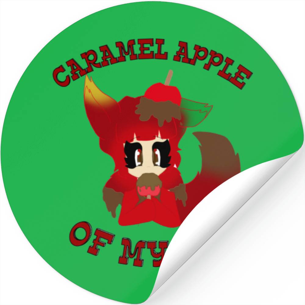 Carmel Apple Of My Eye” Food Foxxies Stickers