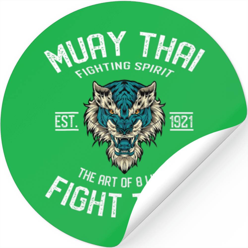 Muay Thai Tiger Fight Team Stickers