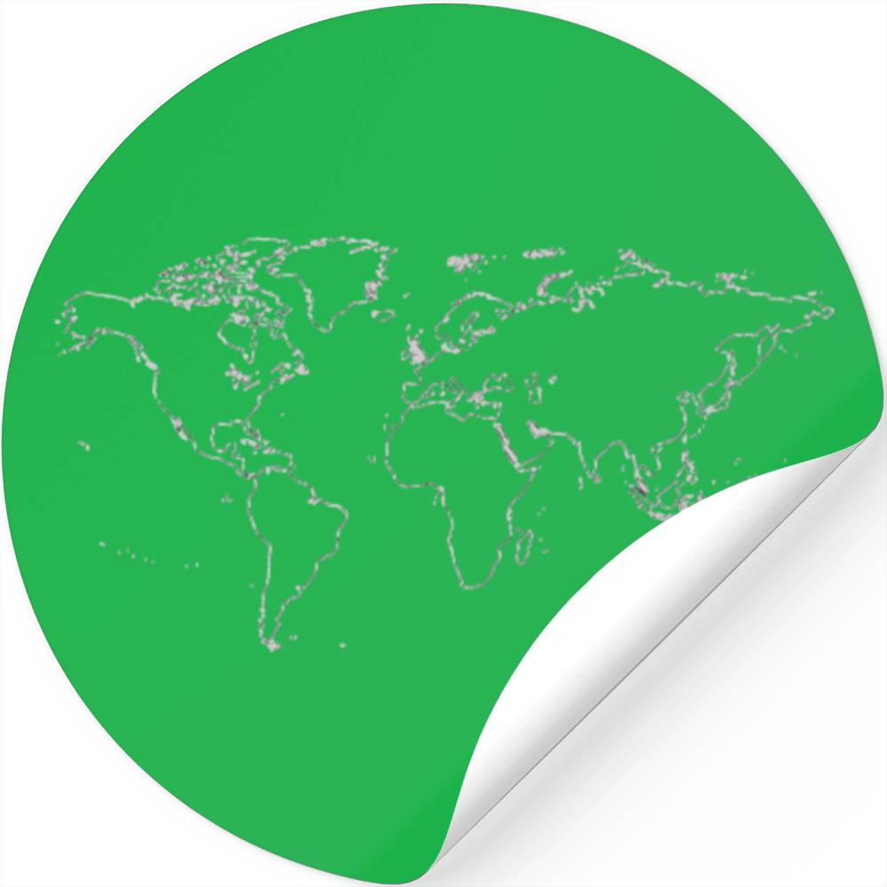 World Map, Planisphere Stickers