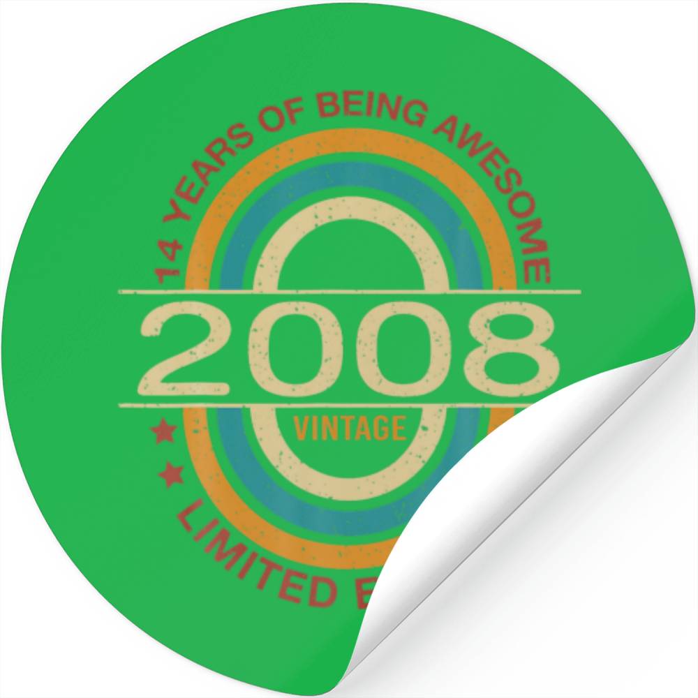 14 Year Old Vintage 2008 Limited Edition 14Th Birt Stickers
