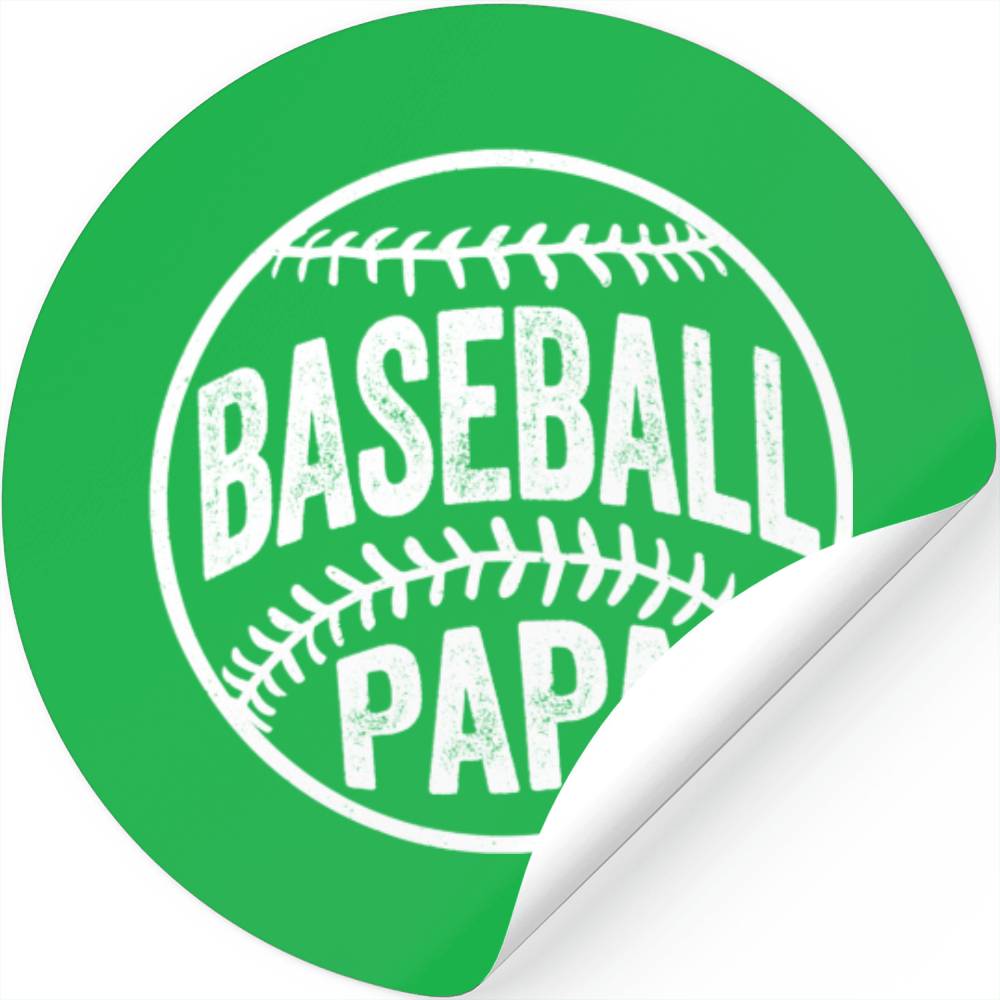 Baseball Papa Coach Father's Day Gif Stickers
