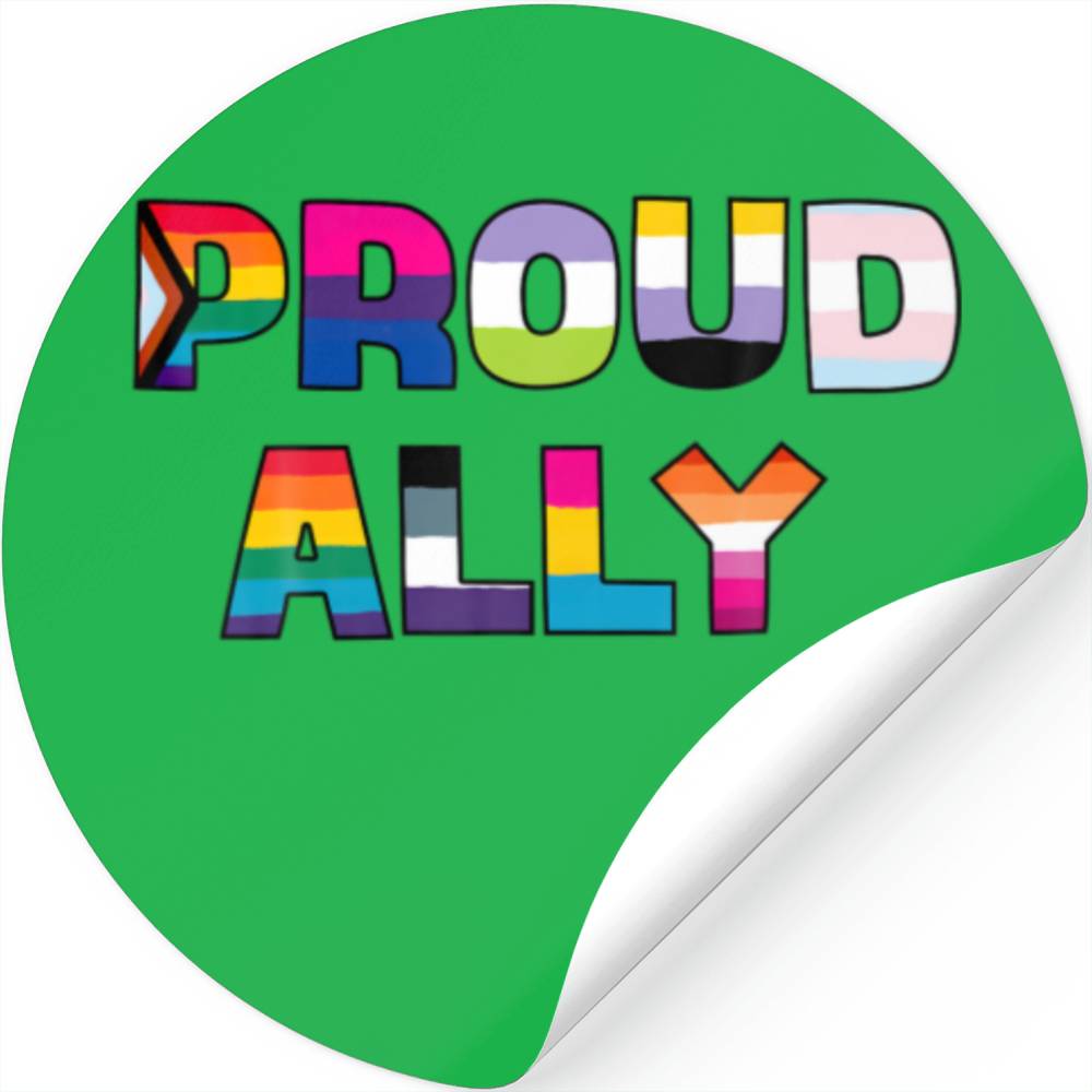 LGBT Proud Ally Pride Ally Pride LGBT Ally Rainbow Stickers