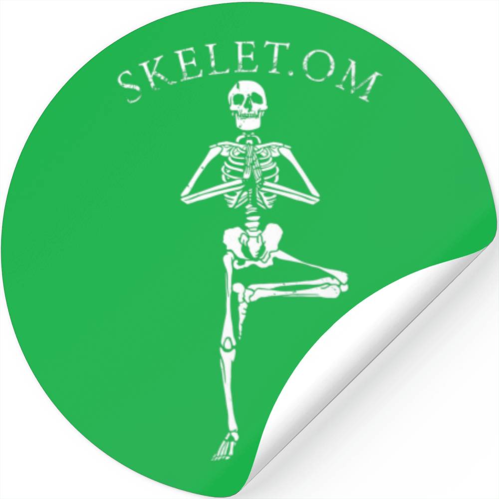 Yoga Skeleton - Skelet Om - Half Lotus Pose - Skel Stickers