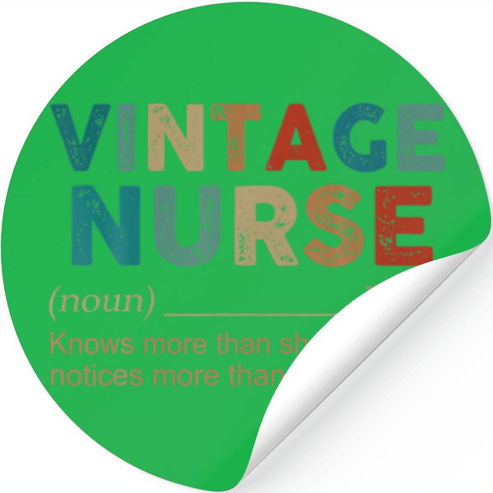 Vintage Nurse Noun Definition Knows More Than She Stickers