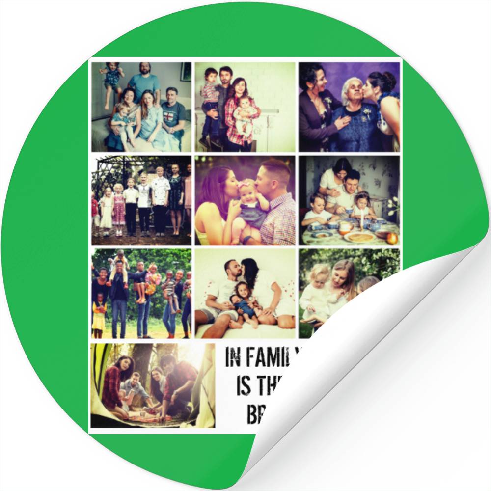 Personalized Family Photo Collage Stickers