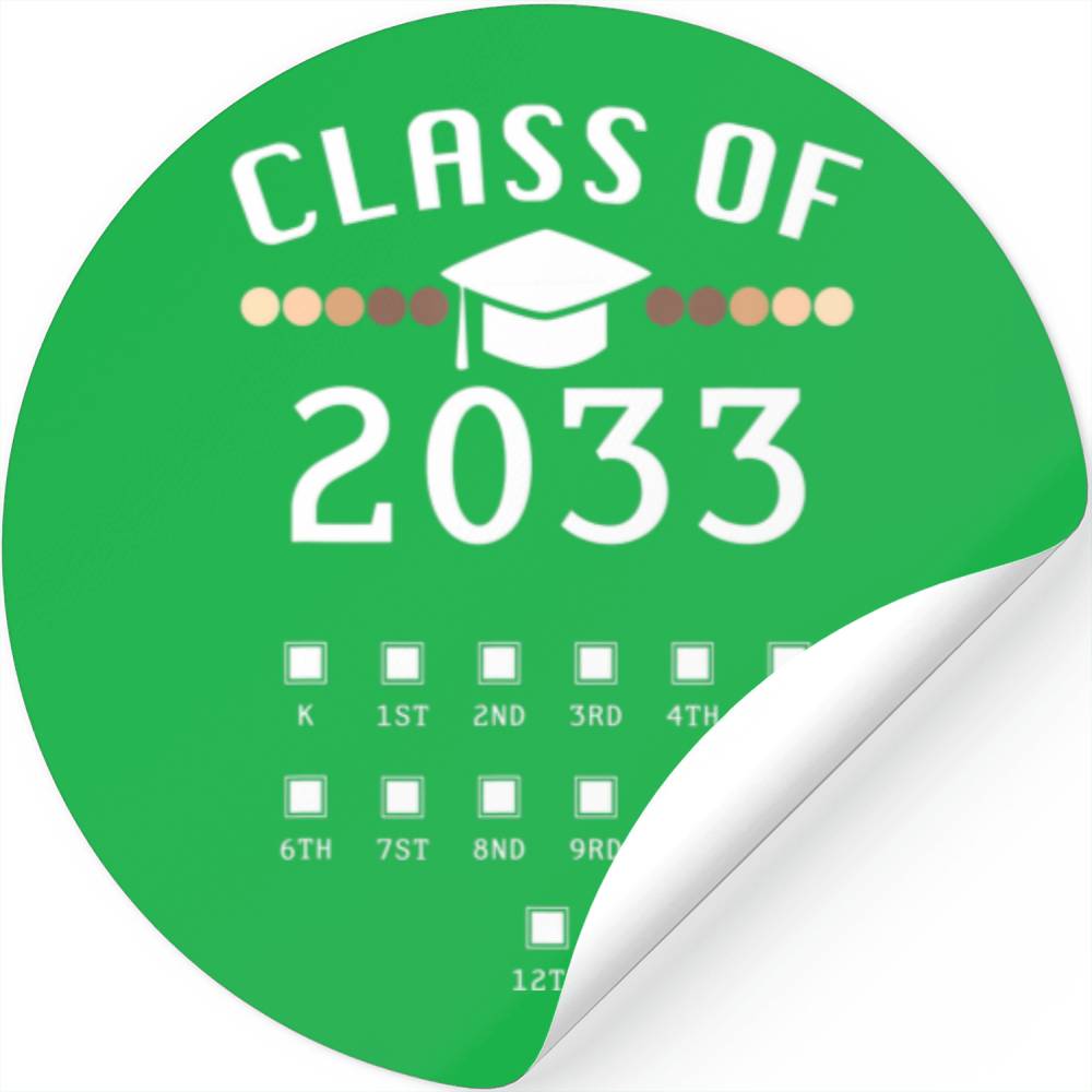 Class Of 2033 Grow With Me Check Mark First Day Of Stickers