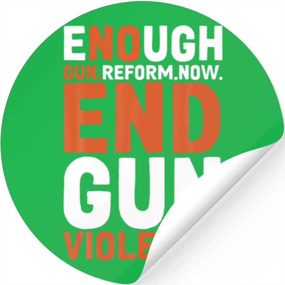 No Gun Awareness Gun Violence Awareness Ribbon Stickers