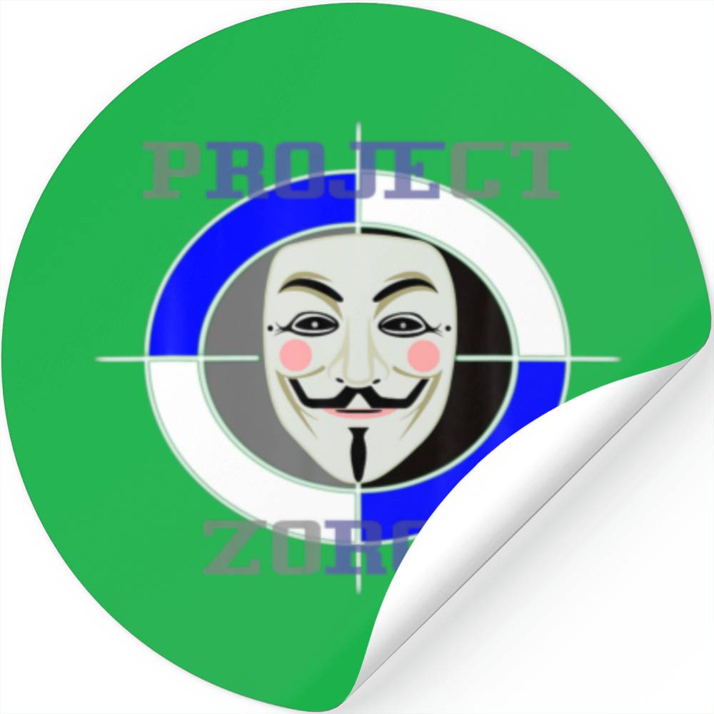Project Zorgo Anonymous Mask Hacker Stickers