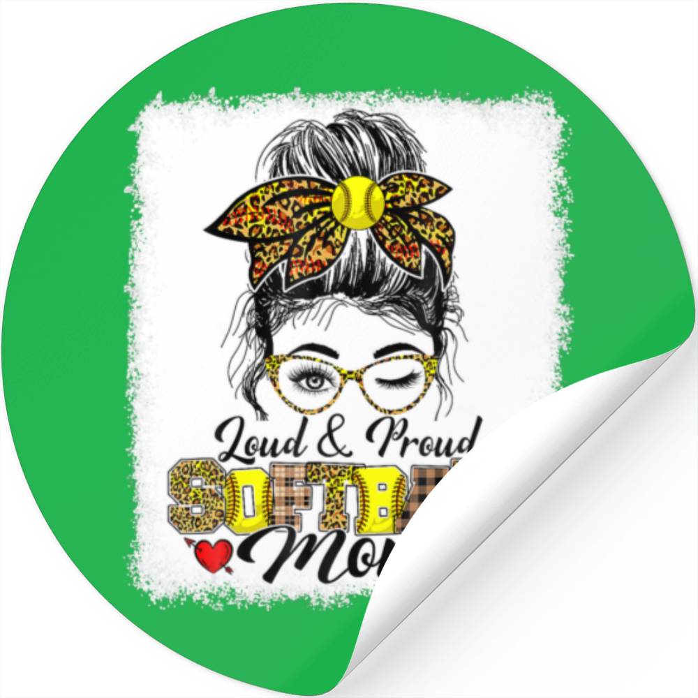 Funny Messy Bun Loud Stickers