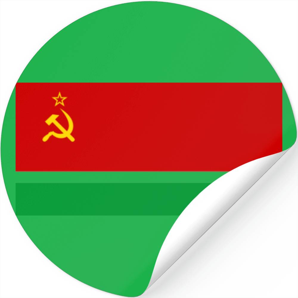 Flag Of The Lithuanian SSR - Lietuvos TSR Veliava Stickers