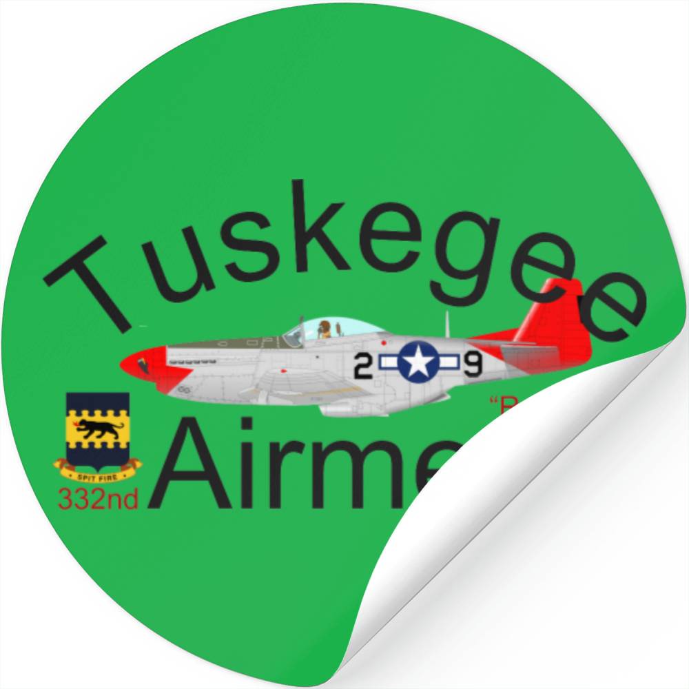 Tuskegee Airman P-51 Red Tails Mustang Stickers