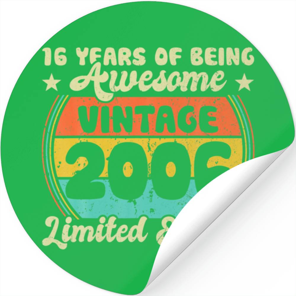 16 Year Old Vintage 2006 Limited Edition Gift 16Th Stickers