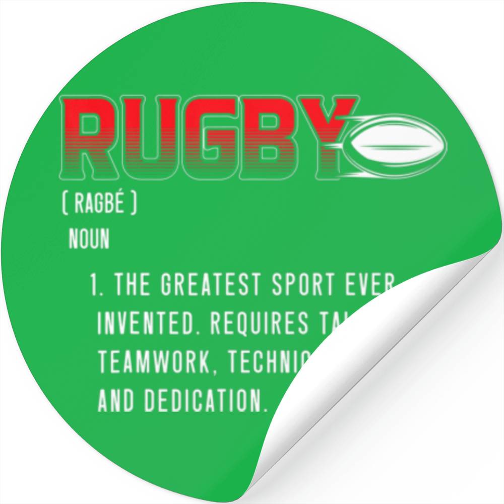 Retro Rugby Definition | Rugby Player | Rugby Stickers