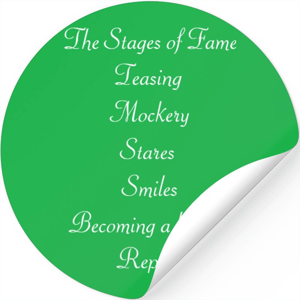 The Stages Of Fame Stickers