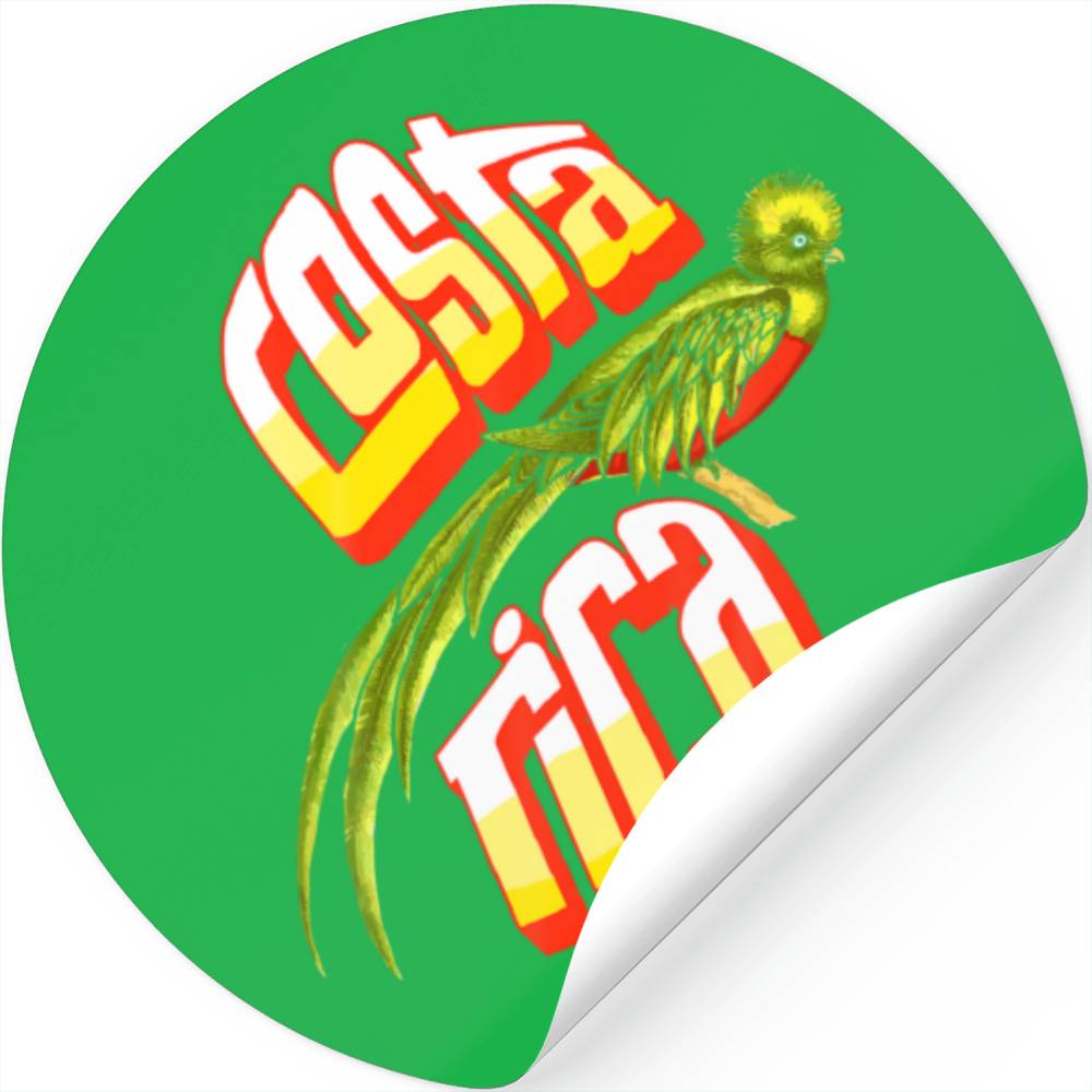 Costa Rica Resplendent Quetzal Bird Nature Artisti Stickers