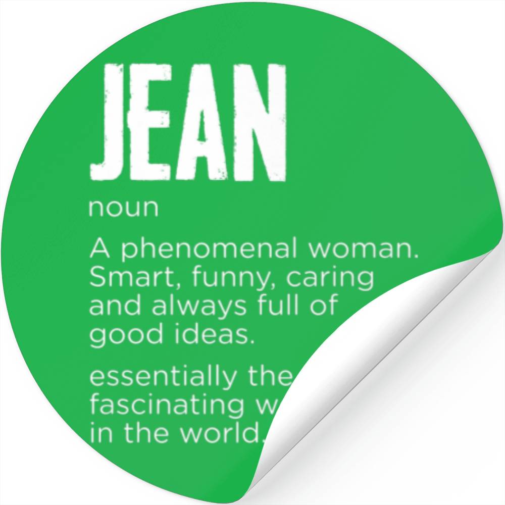 My Name Is Jean Funny Name Tag Stickers