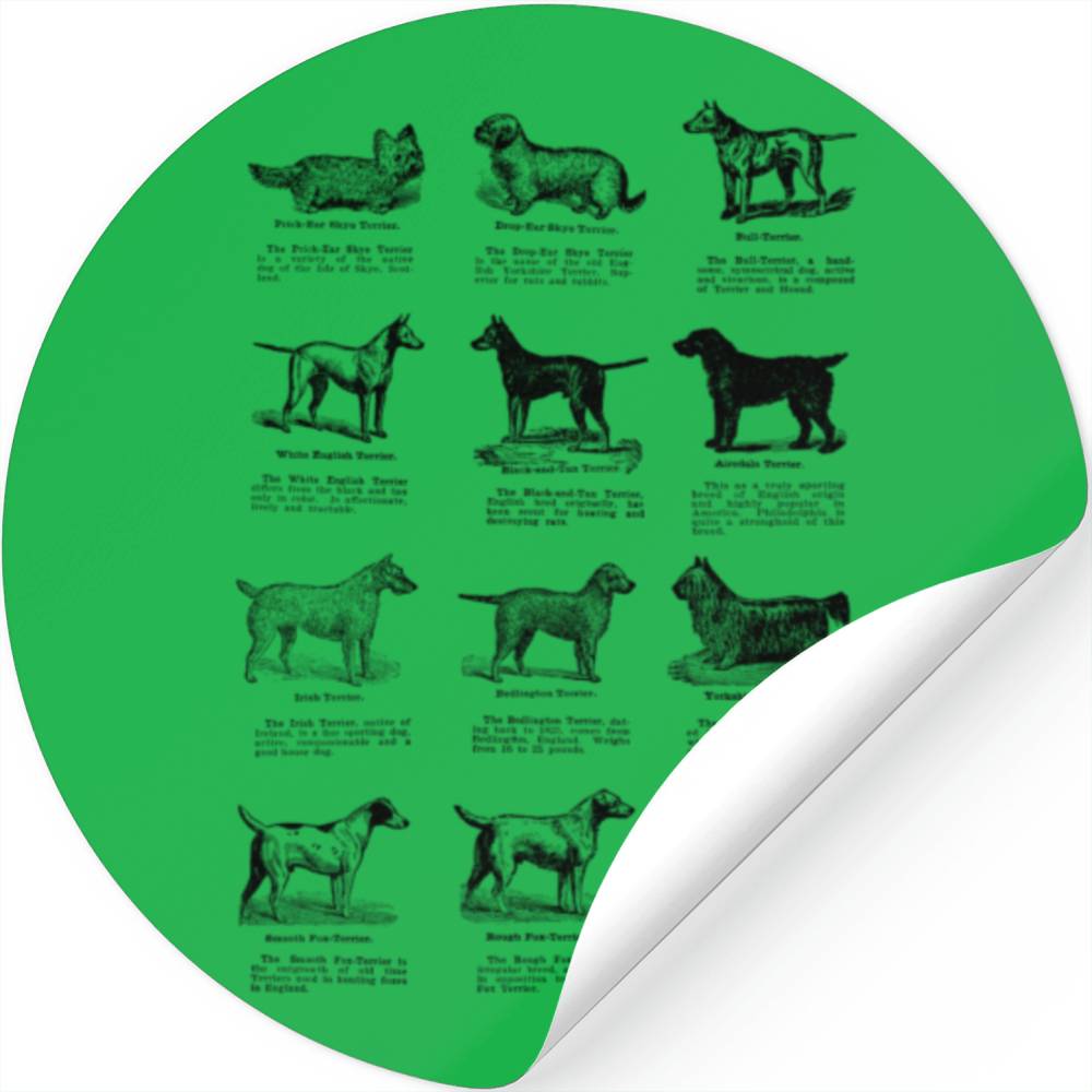 CLASSIC TERRIER DOG BREEDS Stickers