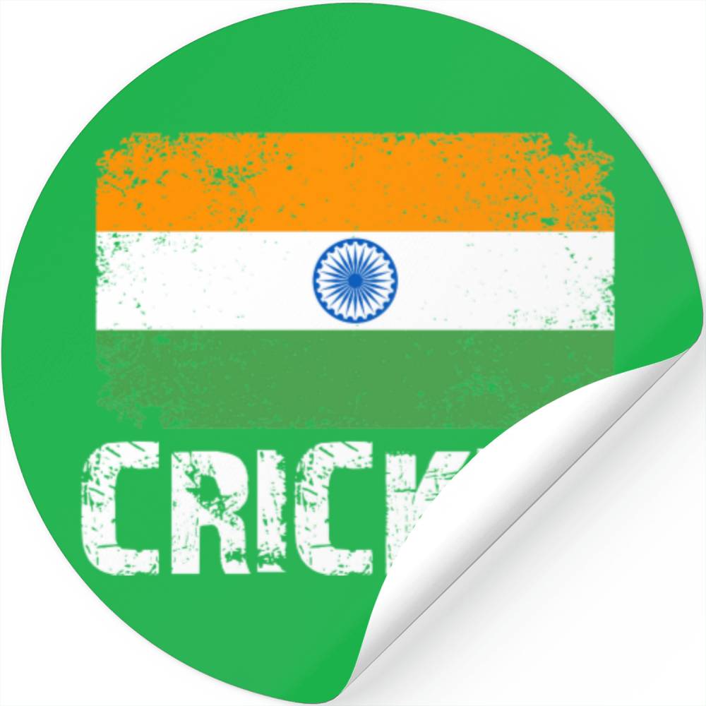 India Cricket, India Team Cricket, India Flag Stickers