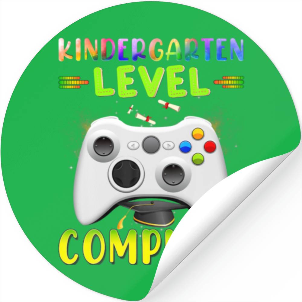 Kindergarten Graduation Level Complete Video Gamer Stickers