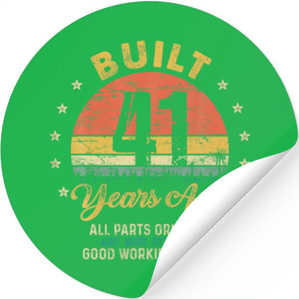 Built 41 Years Ago All Parts Original Funny 41St B Stickers