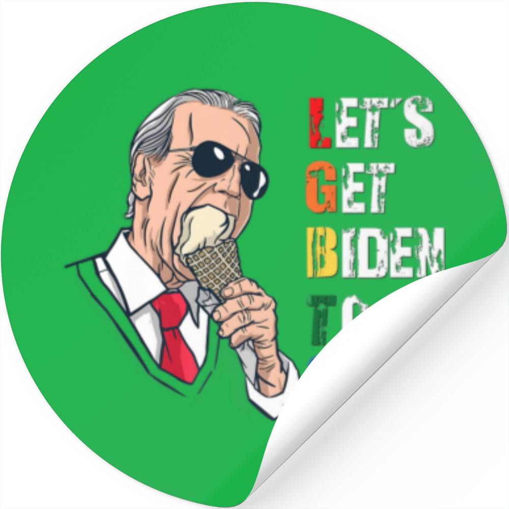 Let's Go Biden LGBT Pro Trump 2024 Flag Anti Joe B Stickers