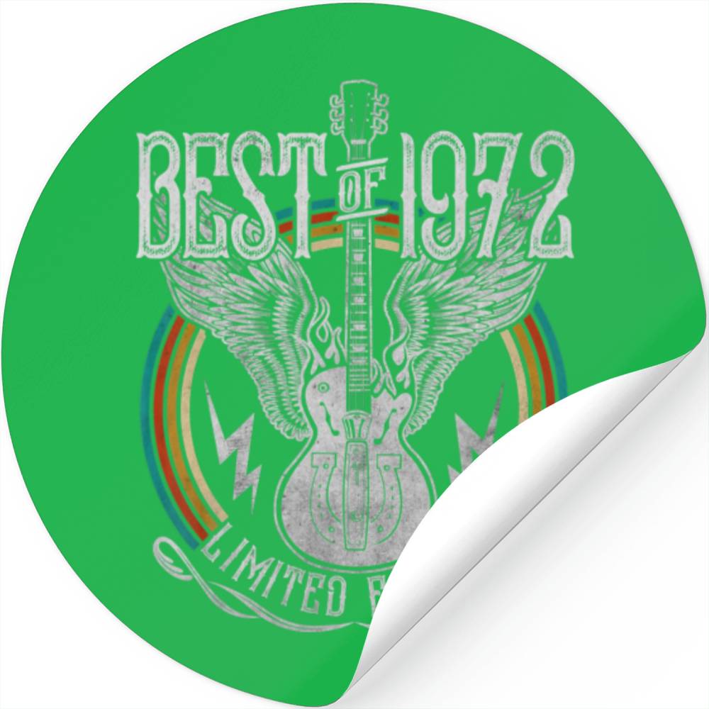 Best Of 1972 Limited Edition 50Th Birthday 50 Year Stickers