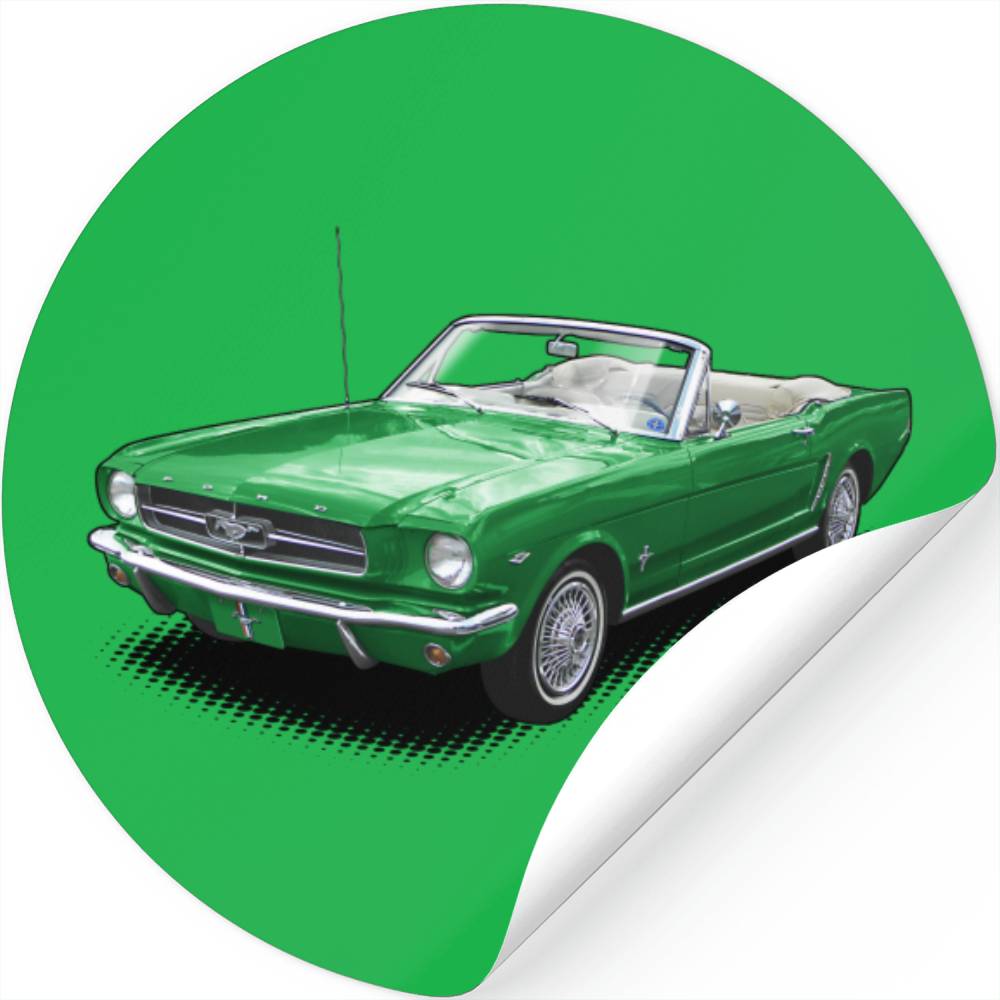 Dark U-Pick-The-Color Pony Car Convertible Stickers