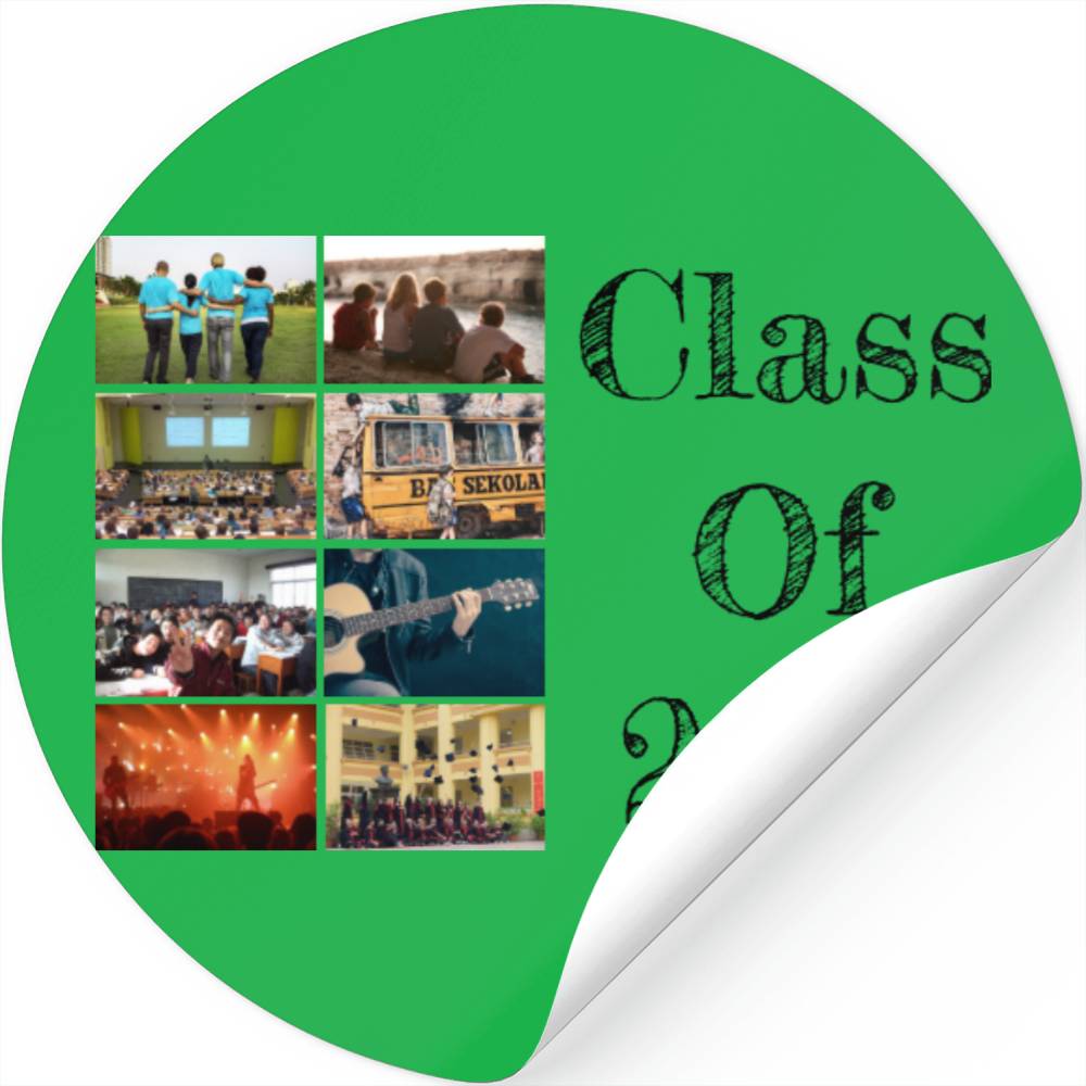 Custom Class Of 8 Photo Collage DIY Picture Stickers