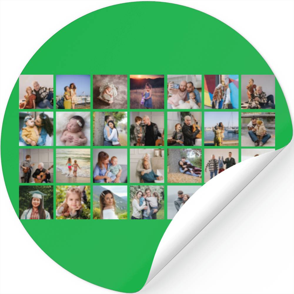 28 Photo Collage - Color Can Be Changed Stickers