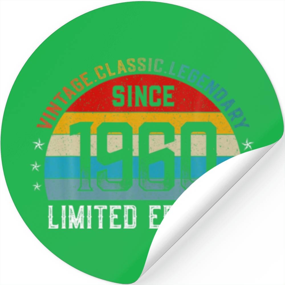 60 Year Old 1960 Vintage Limited Edition 60Th Birt Stickers