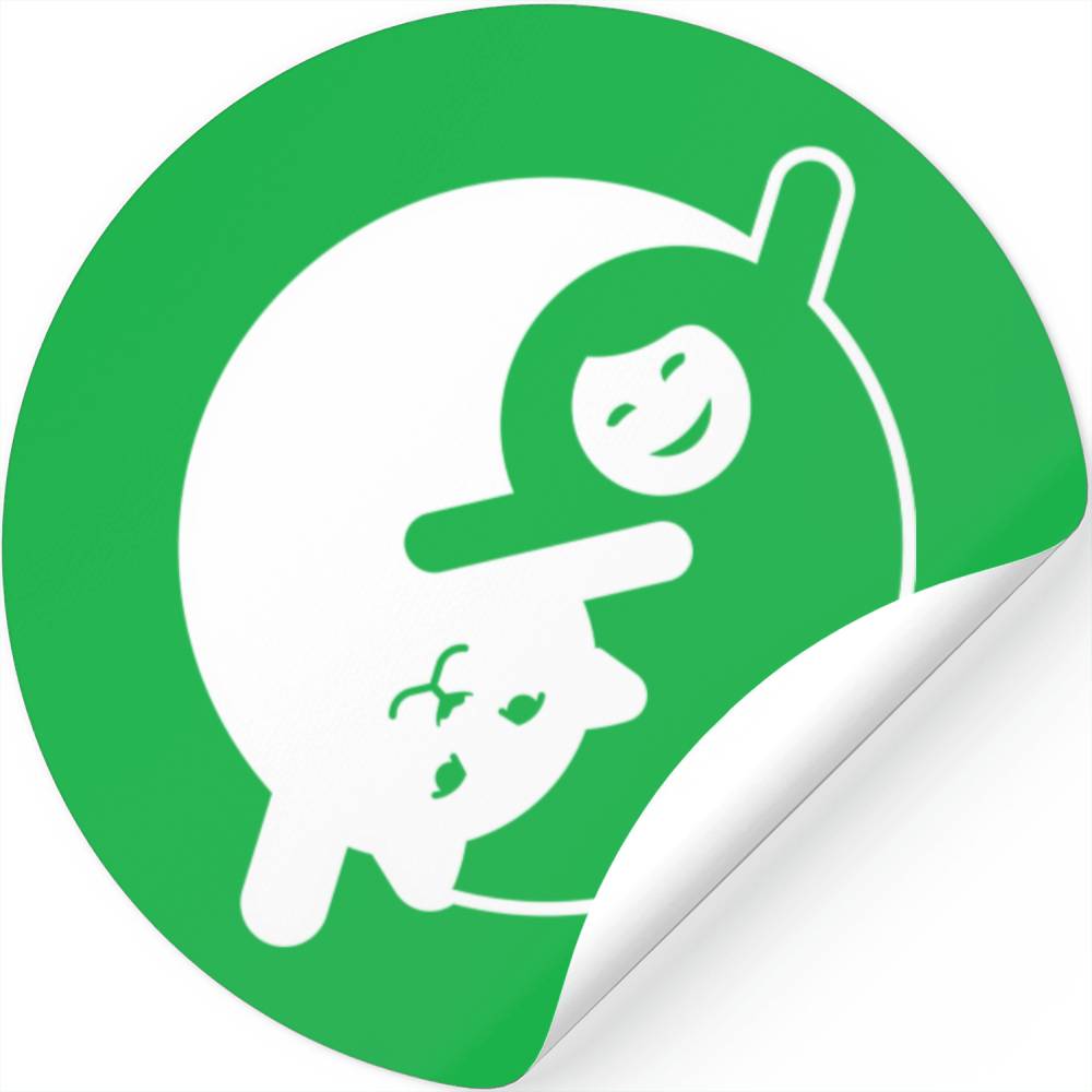 Yin Yang Simbol. Cub Leopard And Stickers