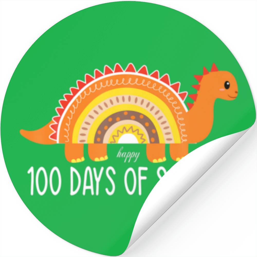 100 Days Of School Silvisaurus DINO Boys 100 Days Stickers