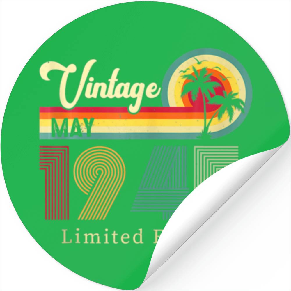 Vintage May 1944 Birthday On The Beach 77Th Stickers