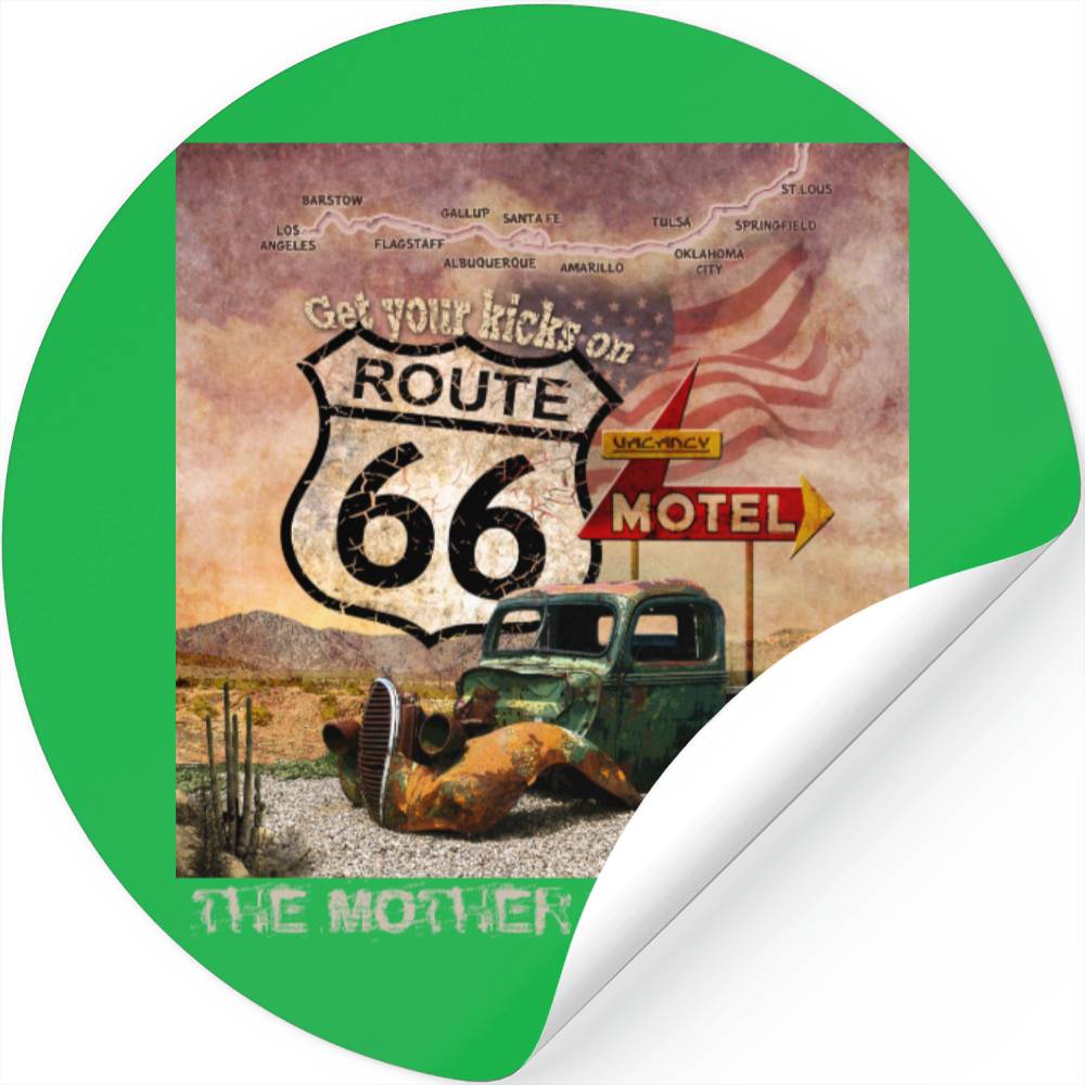 Get Your Kicks On Route 66 Stickers