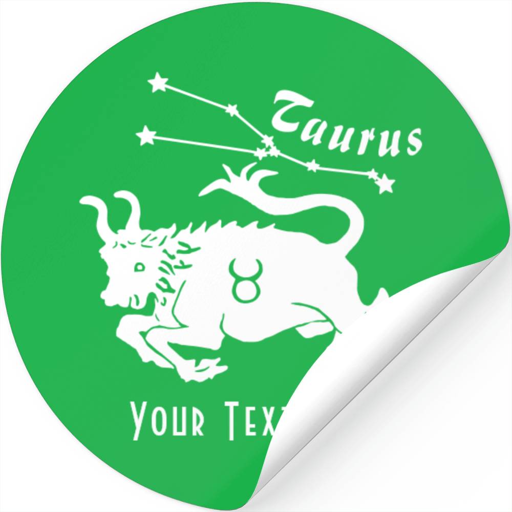 Taurus Bull Constellation Birthday Custom Text Stickers
