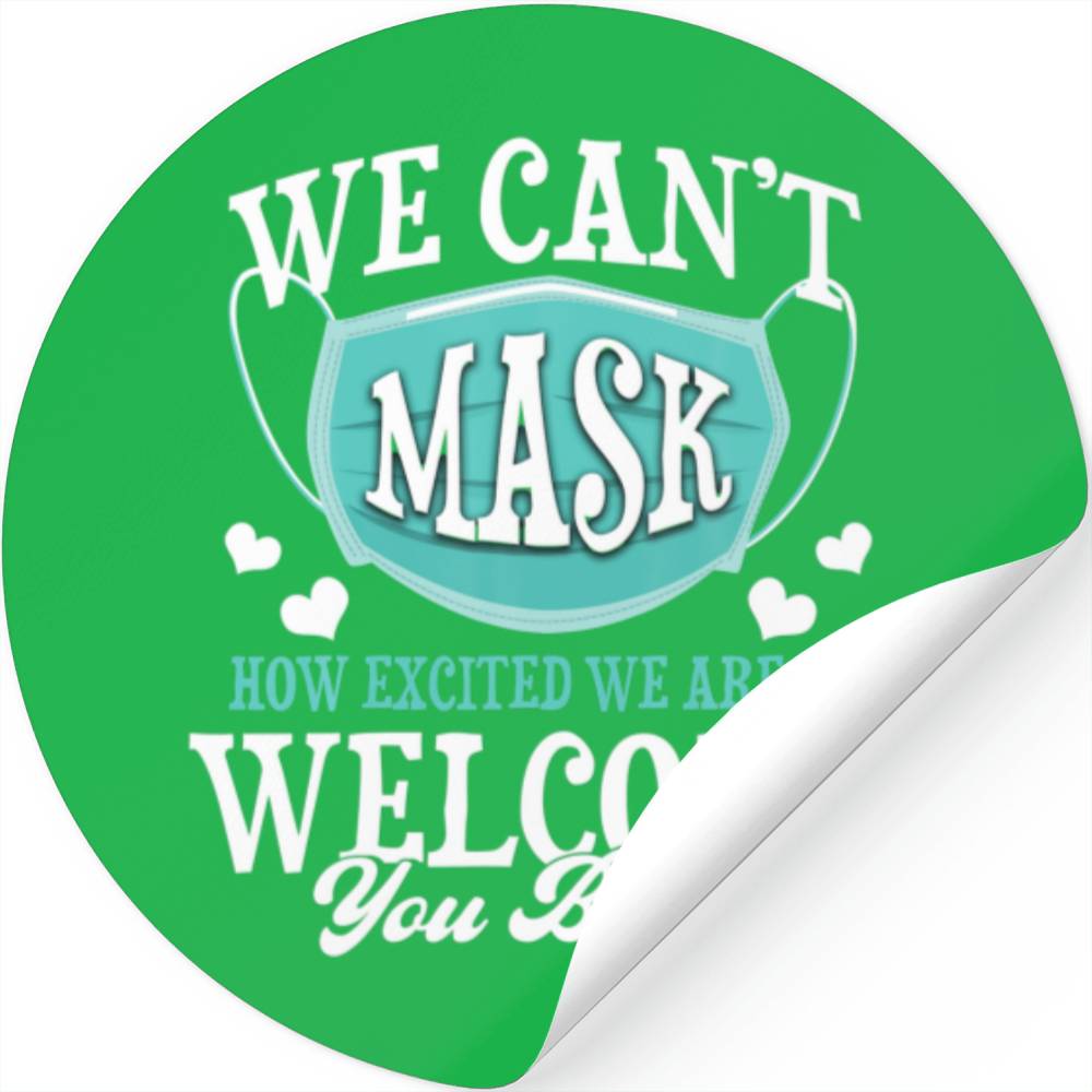 Can't Mask Excited Back To School Can't Mask Teach Stickers