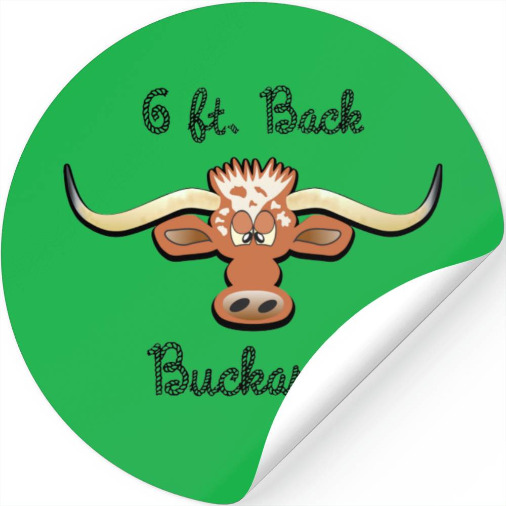 6 Ft. Back Buckaroo, Longhorn Steer Stickers