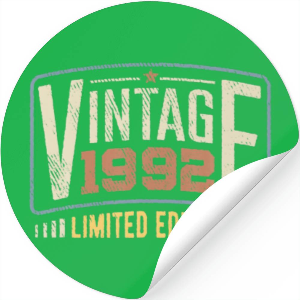 Vintage 1992 Birth Year Limited Edition 30 Years O Stickers