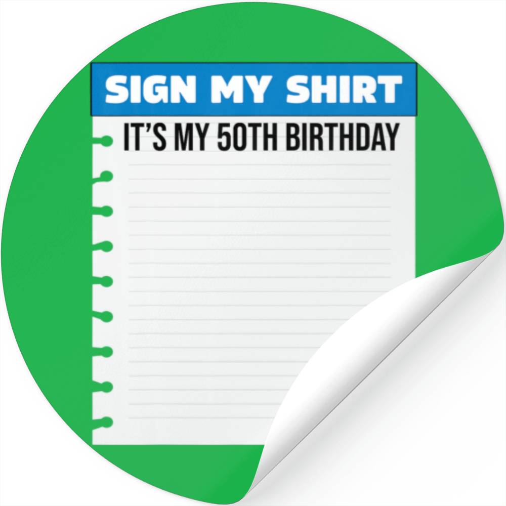 Sign My 1972 Retro 50 Years Old 50Th Birthday Sign Stickers